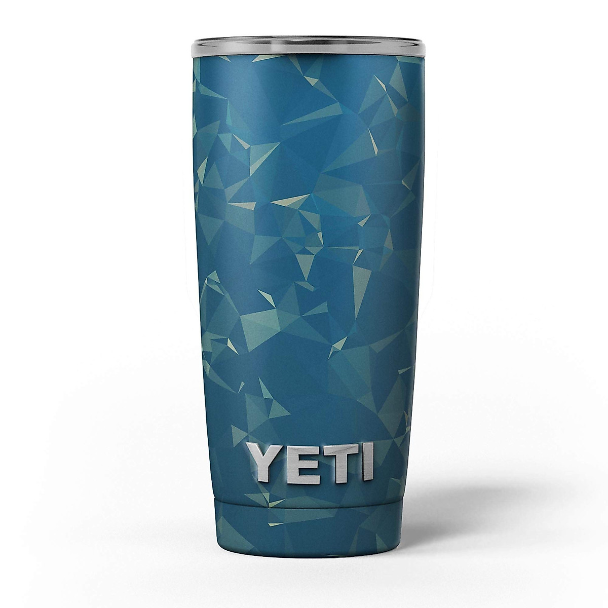 Design Skinz Blue Geometric V10 - Skin Decal Vinyl Wrap Kit Compatible with The Yeti Rambler Cooler Tumbler Cups
