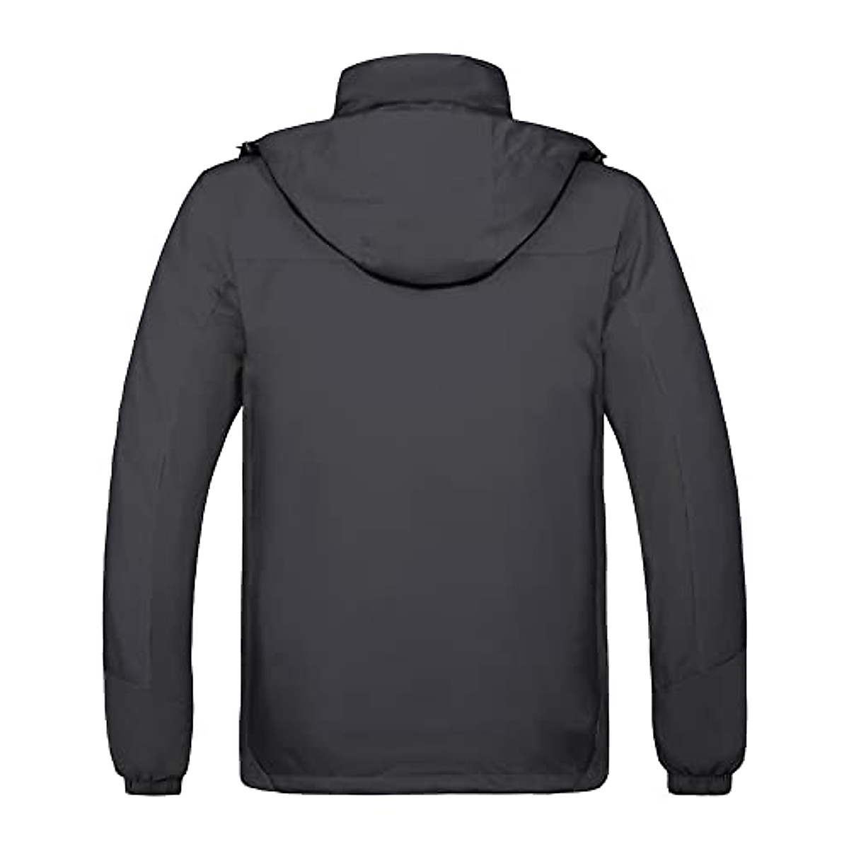 Wantdo Men's Snowboard Waterproof Rain Jacket Cold Weather Snow Gear Gray M