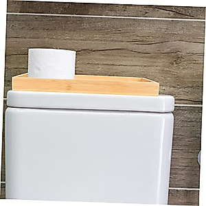 Cabilock 3pcs Jewlery Tray Rectangular Tray Jewelry Earrings Wooden Serving Tray Toilet Tank Tray Earrings Box Tray Storage Tray Platter Footstool Toilet Tray Bathroom Toiletries Holder Key