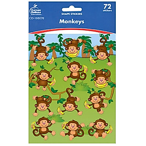 Carson Dellosa Monkeys Shape Stickers (168076)