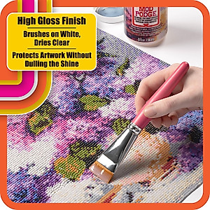 Mod Podge Top Coat, Premium All-in-One Glue, Sealer, and Finish Perfect for Preserving Diamond Puzzle Arts and Crafts Projects, CS27590, Clear