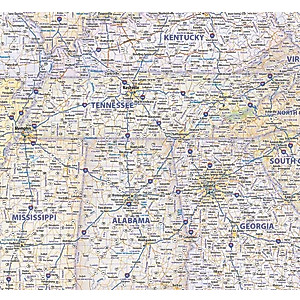 Central US Laminated Wall Map (36” wide by 42” high)