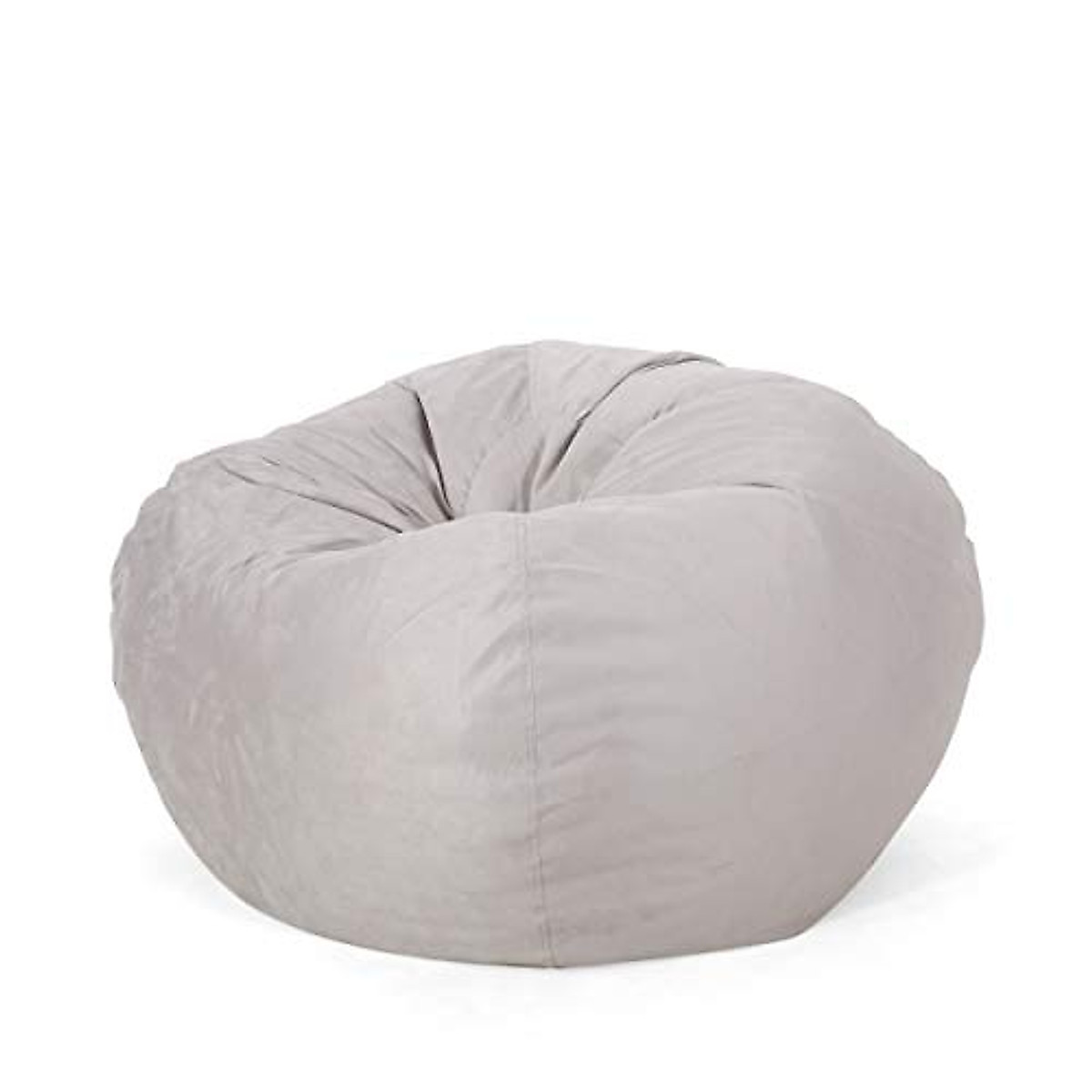 Christopher Knight Home Harrison Modern 5 Foot Microfiber Bean Bag Cover Only, Light Gray, Large