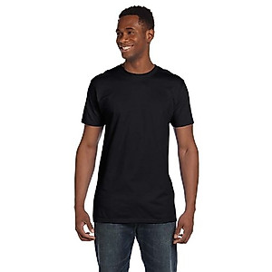 Hanes Men's Big and Tall Nano Premium Cotton T-Shirt (Pack of 2), Black, 3X-Large