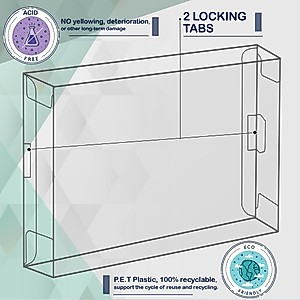 MALKO 10 Pack Video Game Protector Compatible with: SNES & N64 Game Box | Clear Plastic Sleeve Cover