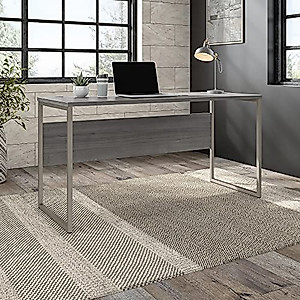 Bush Business Furniture Hybrid Computer Table Desk with Metal Legs, 60W x 24D, Platinum Gray