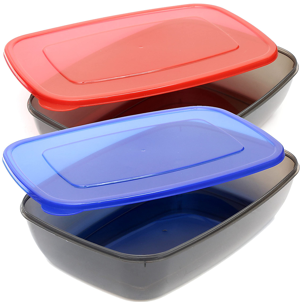 Youngever 2 Pack 1.5 Gallon Large Food Storage Container Boxes, Large Food Storage, Reusable Plastic Large Meal Prep Containers