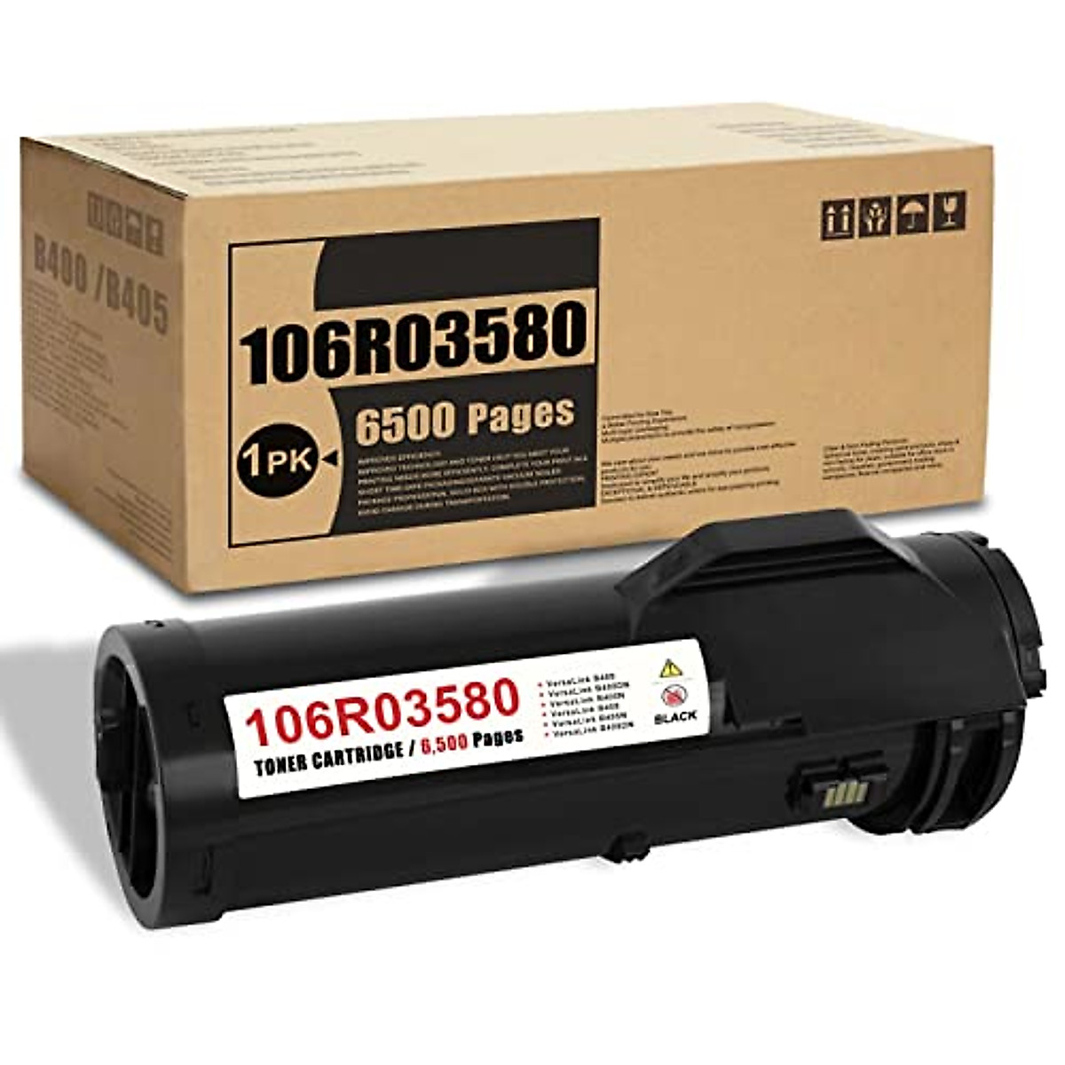 DOPHEN 1 Pack VersaLink B400 /B405 Black Standard Capacity Toner-Cartridge (6,500 Pages) - 106R03580 Replacement for Xerox VersaLink B400 B400DN B400N B405 B405N B405DN Printer Ink