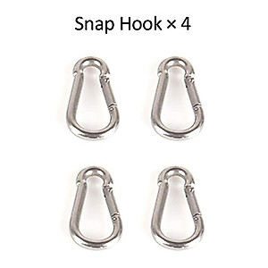 Tiberham Sun Shade Sail Hardware Kit, Heavy Duty Anti-Rust Rectangle/Square Shade Sail Installation for Patio Lawn and Garden (44 Pcs)