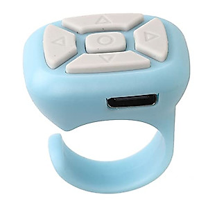 Remote App Paging, Long Battery Life Remote Control Scroll Convenient USB Rechargeable Battery 72 Hours Continuous Operation 5.3 for Mobile (Blue)