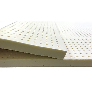 ORGANIC TEXTILES Organic Latex Mattress Topper - Made in USA (3 Inches King, Medium)