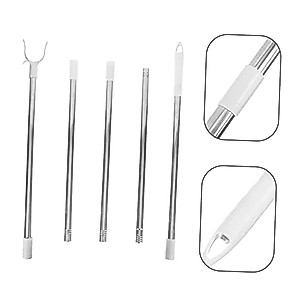 Cabilock Extendable High Areas Reach Indoor Retractable Pole Easy Clothes Clothesline Clothing Stainless Clo Telescoping Household Stick Long Detachable Cm Outdoor Top for Adjustable Rod