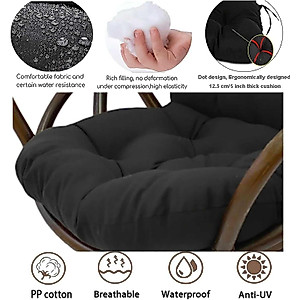 FUYAO Swivel Rocker Chair Cushion, Soft Thicken Washable Rocker Cushions Replacement for Outdoor/Indoor Recliner Rattan Folding Chair Garden Patio Mat