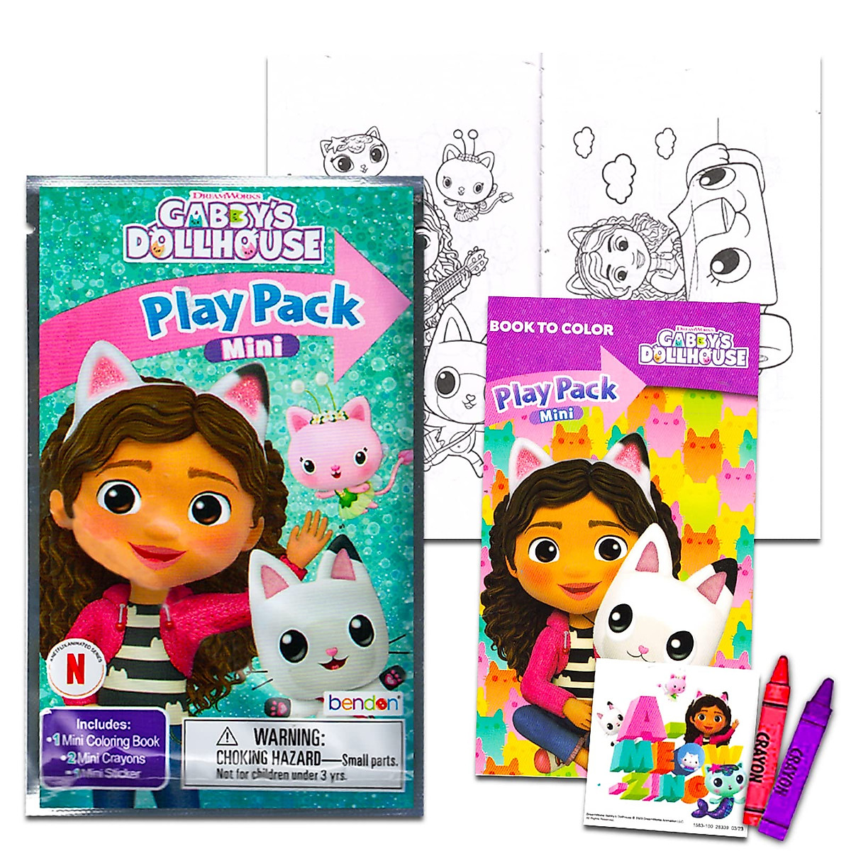 Gabby's Dollhouse Mini Party Favors Set for Kids - Bundle with 24 Mini Gabby's Dollhouse Grab n Go Play Packs with Coloring Pages, Stickers and More (Gabby's Dollhouse Birthday Party Supplies)