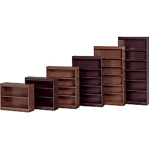 Lorell 6-Shelf Panel Cherry Bookcase, 36" x 12" x 72"