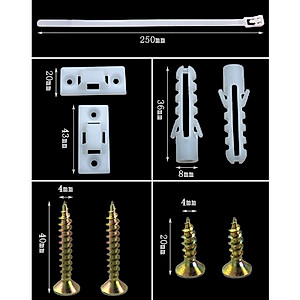 Furniture Anchors Wall Anchors (Pack of 10) with Thickened Bracket, Baby Proofing Anti Tip Furniture Straps Kit, for Dresser Bookcase Shelves and Earthquake Resistant