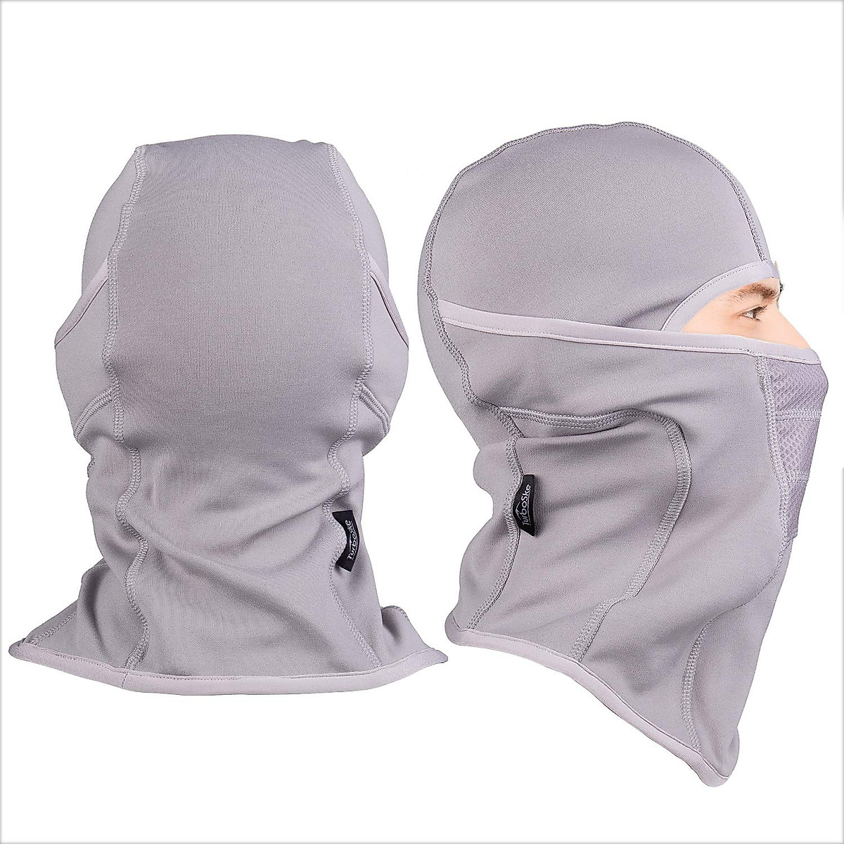 Ski Mask - Balaclava face Mask Wind Water Resistant for Cold Weather (Gray)