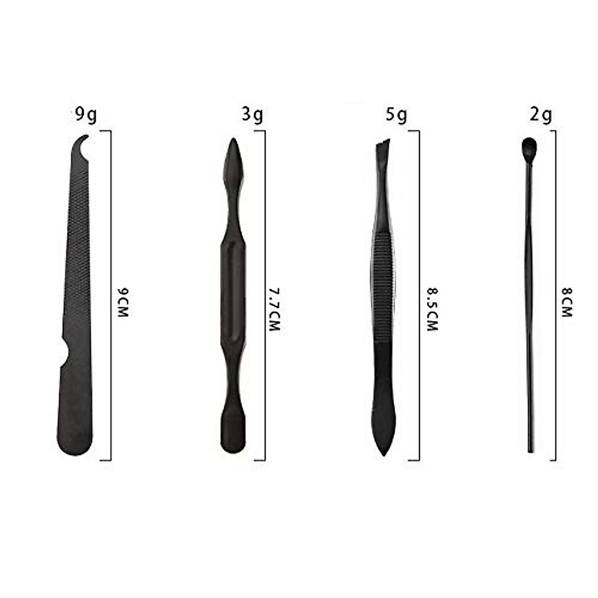 Nail Clippers Set Manicure Set Black Stainless Steel Fingernails & Toenails Clippers Eyebrow Tweezer & Scissor 7 pcs Nail Clippers Cutter for Men and Women