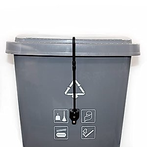 Outdoor Rash can lid Lock,Garbage can Security, Keep Wildlife Alimals (Raccoons,Squirrels) & Family Pets Safe.