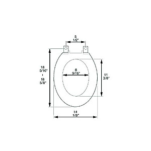 Plumbing Technologies, LLC 2F1E0-00 Toilet Seat, Elongated, White