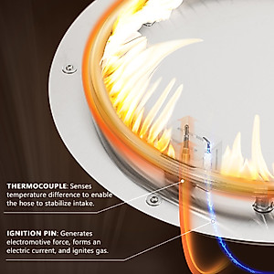 COSIEST Outdoor Propane Fire Pit Coffee Table w Dark Bronze 40.5-inch Round Base Patio Heater, 50,000 BTU Stainless Steel Burner, Wind Guard, Transparent Gray Fire Glass, Waterproof Cover