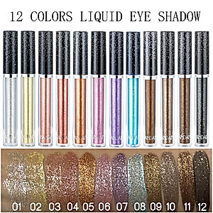 DekRion Liquid Eyeshadow, Purple, High-Pigmented Colorful Glitter Eye Shadow