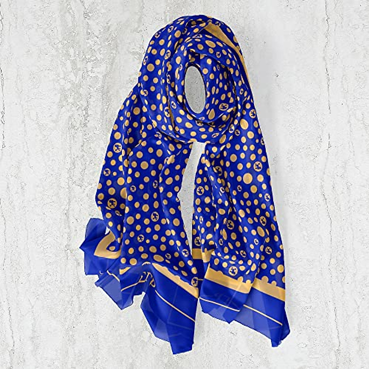 Bad Bananas BBGreek Sigma Gamma Rho Official Vendor - Crepe Shawl Scarf - Dots on Dots - SGRho - Sorority Paraphernalia