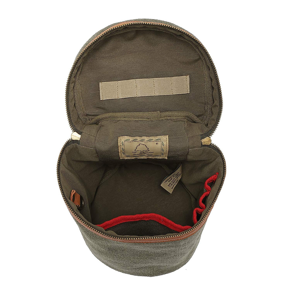 TSD Brand Pine Hill Canvas Bucket Bag (Olive)