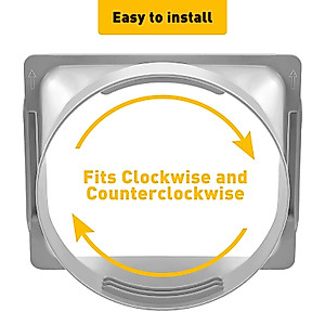 5.9 In Portable Air Conditioner Exhaust Hose Coupler Summer Portable A/C Connector Window Adapter Square Mobile A/C Coupler Connector for Air Conditioning Exhaust Duct, Square to Round(2 Pieces)