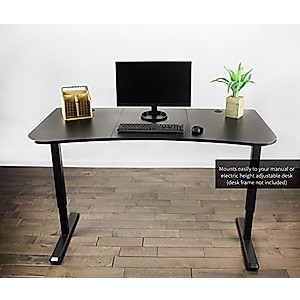 VIVO 63 x 32 inch Universal Table Top for Standard and Sit to Stand Height Adjustable Home and Office Desk Frames, Black Desktop, DESK-TOP1B