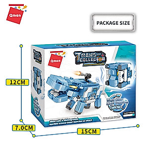 QMAN Building Blocks STEM Toy for Kids Age 6+ Magic Cube Bricks Transform Animal Toys to Build Educational Learning Creative Building Kit Gift Toy for Boys and Girls, 149 Pieces (Hippo Model)