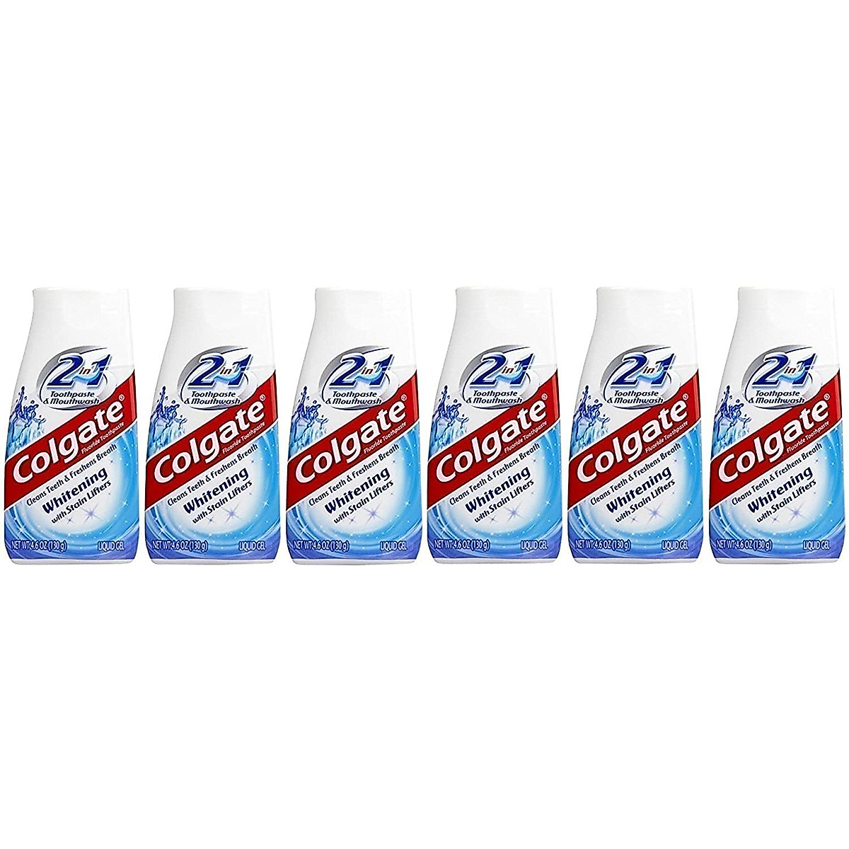 Colgate 2-in-1 Whitening With Stain Lifters Toothpaste 4.60 Oz (6 Packs)