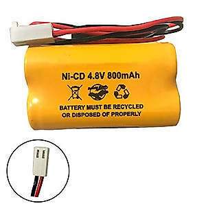(5 Pack) 4.8v 800mAh NiCad Battery Pack Replacement Exit Sign Emergency Light Day-Brite CXL6VBXT Dual-Lite 0120894 12-894 Astralite 20-0001 PowerSonic A15032-1 Chloride 100-003-A113 OSI OSA004