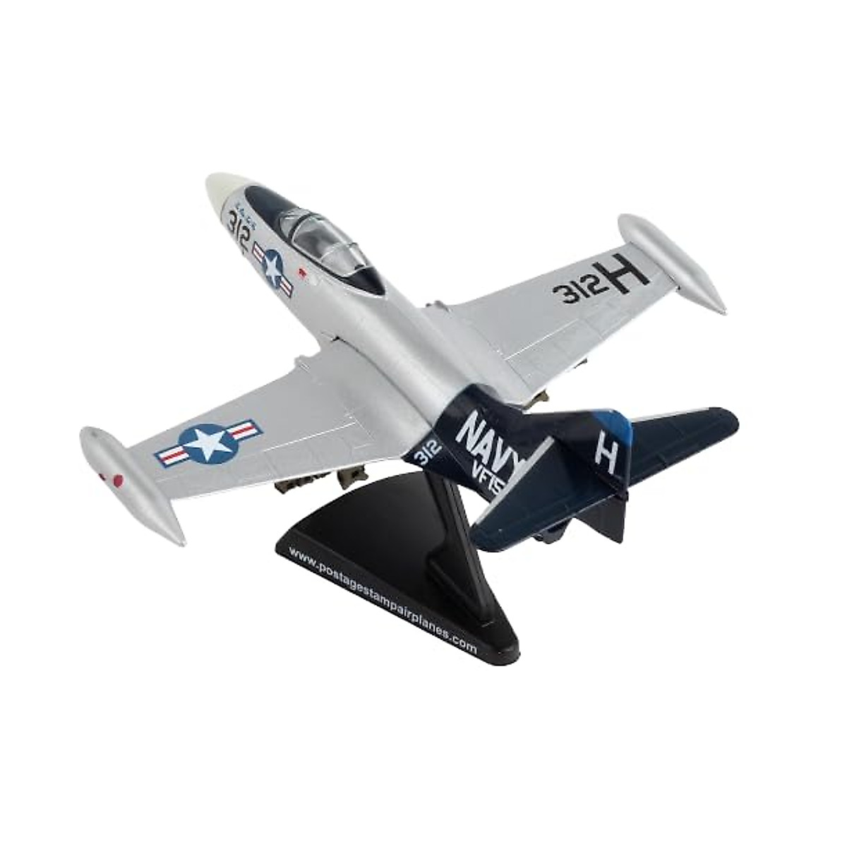 Daron Postage Stamp F9F Panther Silver/Black 1/100