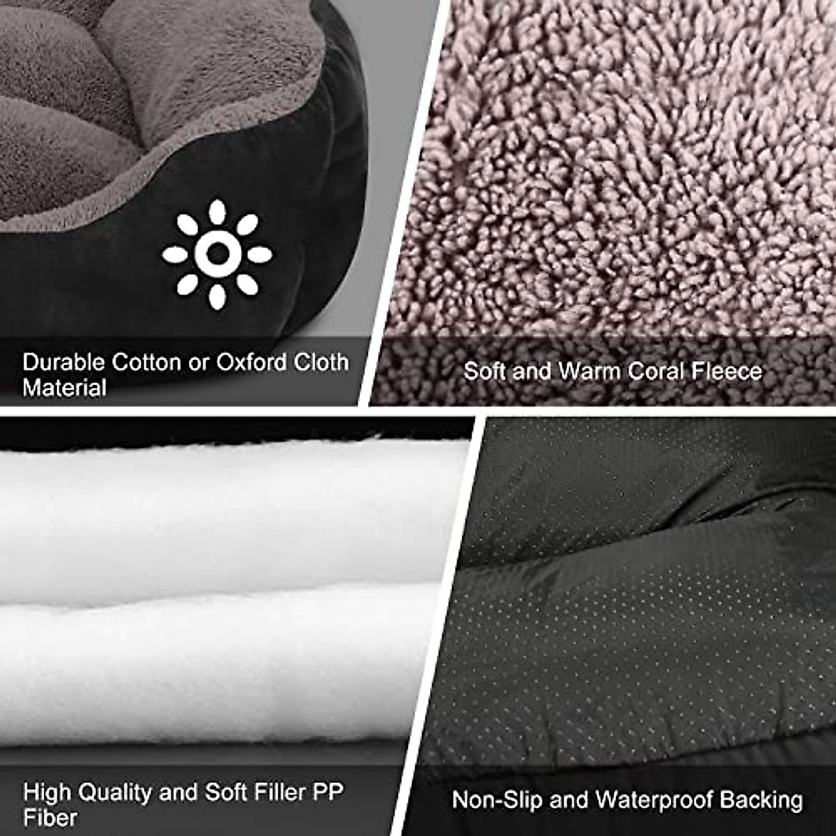 PUPPBUDD Dog Beds for Medium Dogs, Rectangle Washable Dog Bed Comfortable and Breathable Pet Sofa Warming Orthopedic Dog Bed for Medium Dogs