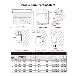 VIVIDSTORM-Slimline Motorized Tension Pull Down Screen Projector Perforated Transparent Acoustically All White Cinema,Compatible with Standard Projector,VMSLPWA120H