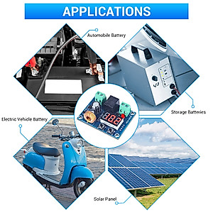 2 PCS Low Voltage Cutoff, Icstation DC 12V-36V Low Voltage Disconnect 20A Over Discharge Protection Low Voltage Protector Disconnect Switch Module for Lead Acid Lithium Battery Solar Panel Light