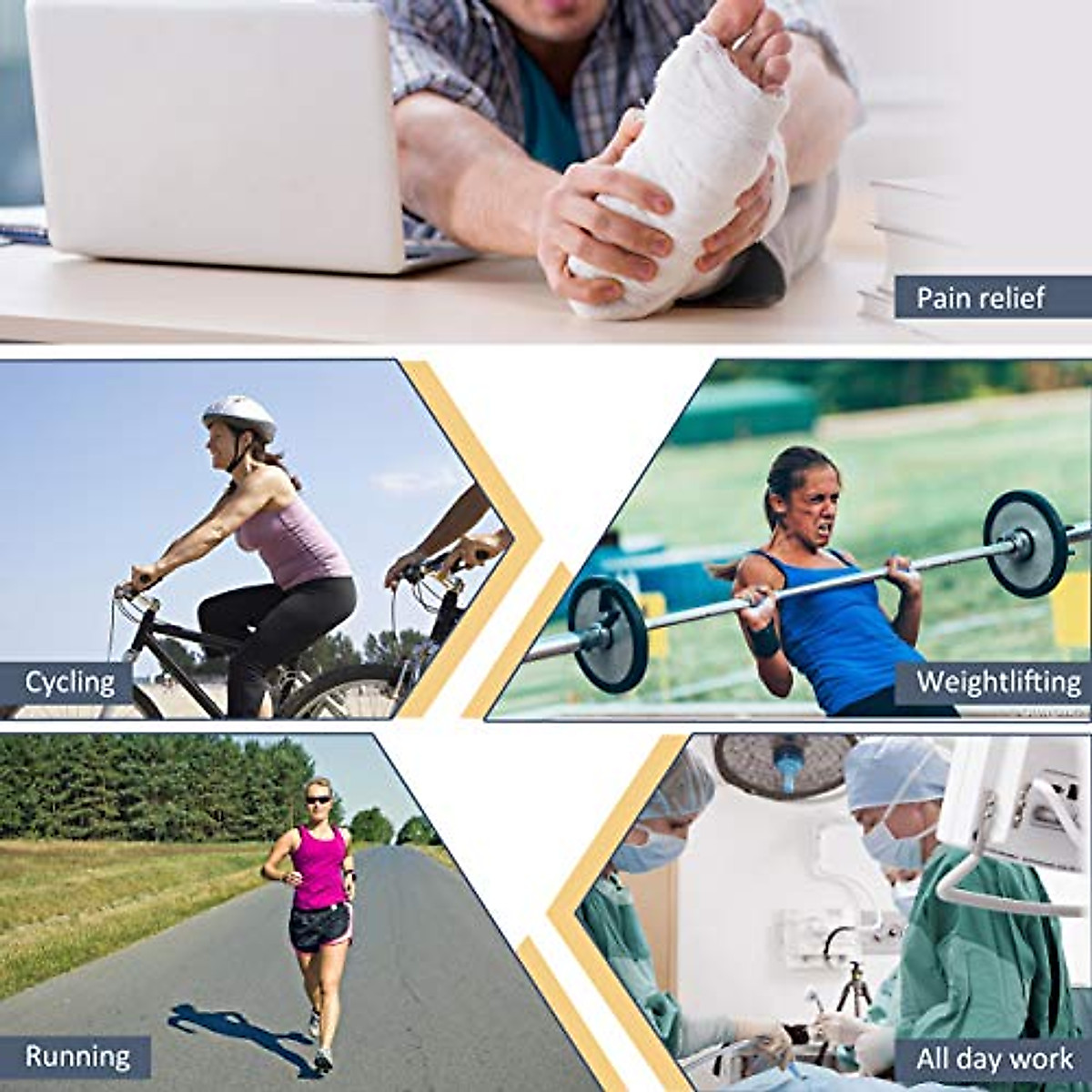 SuMade Compression Sleeve, Womens Girls Nurses Gifts Cycling Foot Arch Support Yoga Comfortable Sleeping Ankle Brace Socks For Plantar Fasciitis Injury Swelling 1 Pair Orange (S/M)