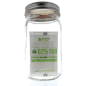 Humidity Packs (10 Pack / 8 Grams), 62-Percent RH FreshDank | 2-Way Control That Keeps Your Product Fresher for Longer by Essential Values