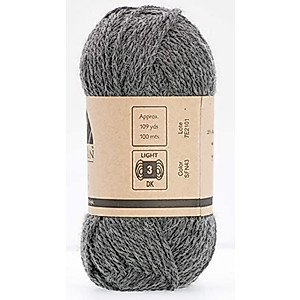 [ Set of 3 Small Gorgeous Skeins ] Alpaca Yarn Blend [ Umayo ] [ DK ] #3 (5.25 Ounces/150 Grams Total) Lovely and Soft to Enjoy Knitting - Crocheting - Weaving [ Grey ]