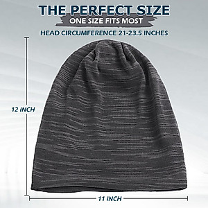 EINSKEY Cotton Slouchy Beanie Hat for Men/Women, Lightweight Oversize Large Thin Skull Cap Chemo Cap Night Sleeping Cap