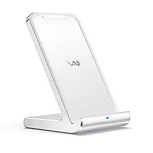 Wireless Charging Stand,Vebach 10W Upgrated Fast Wireless Desk Charger Compatible with iPhone 14/13/12/12 Pro/12 Mini/12 Pro Max/11/11 Pro/11 Pro Max/XR/XS/X/8,Galaxy S21/S20/Note 10 etc