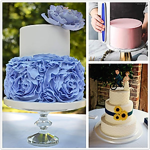 Cake Icing Smoother Scraper Stainless - Cake Edge Side Frosting Comb Set Decorating Tools for Cream Cakes Smooth