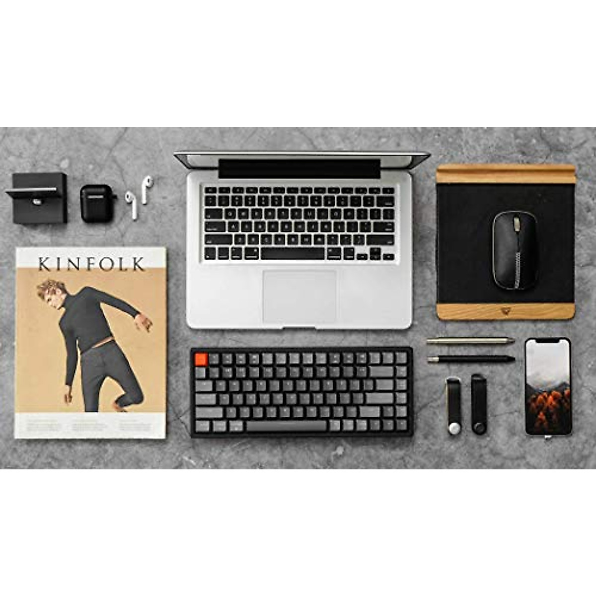 Keychron K2 Version 2 Wireless Gaming Mechanical Keyboard, Bluetooth/USB Wired Compact 84 Keys RGB LED Backlit Aluminum Frame for Mac Windows, Gateron G Pro Blue Switch