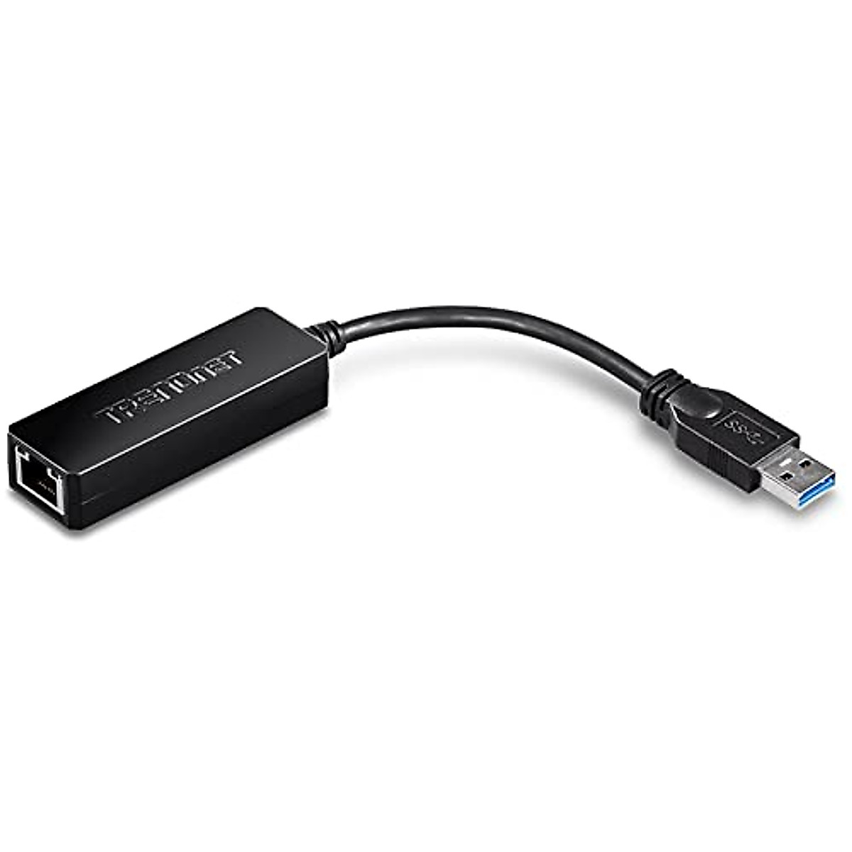 TRENDnet USB 3.0 to Gigabit Ethernet Adapter, Full Duplex 2Gbps Ethernet Speeds, Up to 1Gbps, USB to Gigabit Ethernet Adapter, USB-A, Windows & Mac Compatible, USB Powered, Black, TU3-ETG