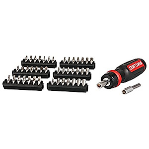 CRAFTSMAN RATCHETING SCREWDRIVER, 44PC (CMHT68017), Red