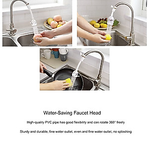 SYH&AQYE Faucet Extension with Filter 360° Rotatable Faucet Shower Attachment Aerator Water Saving Filter Kitchen Water Spray Modes Faucet Water Saver for Kitchen and Bathroom(Stil 1)