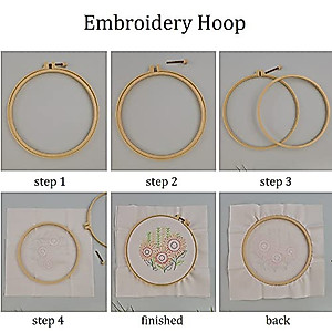 mopulo Embroidery Kit for Adults Beginners Starter Cross Stich Kit with Fox Pattern Stamped Embroidery Cloth Hoops Threads Needles Easy Handmade Needlepoint Kits,Fox