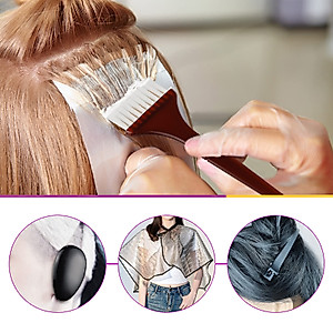 SOFYE 42pcs Hair Dye Coloring Kit, Brush and Mixing Bowl Set with Scalp Massager Shampoo Brush, Tinting Bowl, Ear Cover, Gloves, DIY Salon Hair Painting Bleaching Tools