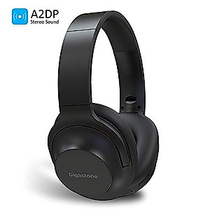Gigastone Bluetooth Headphones Over Ear, Hi-Fi Stereo Wireless Headset Foldable Soft Earmuffs Around Ear Built-in Mic Wired Mode Compatible with Apple iPhone, Android Phones, PC, Good Looking